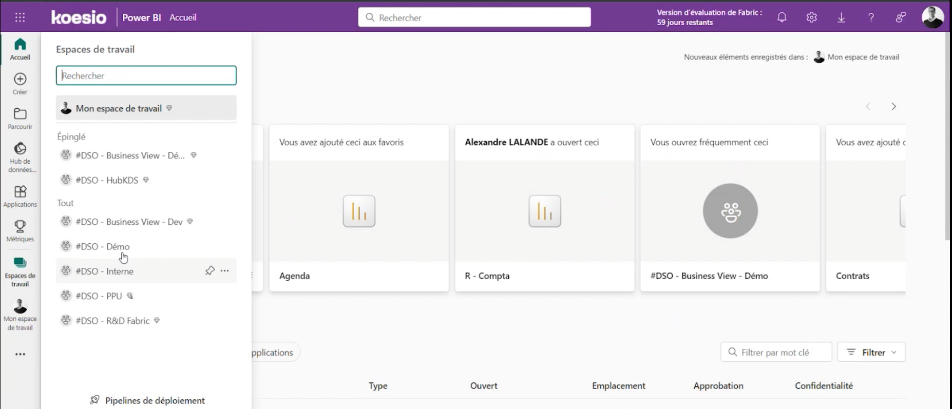 démonstration Microsoft BI & Power BI - Koesio Data Solutions